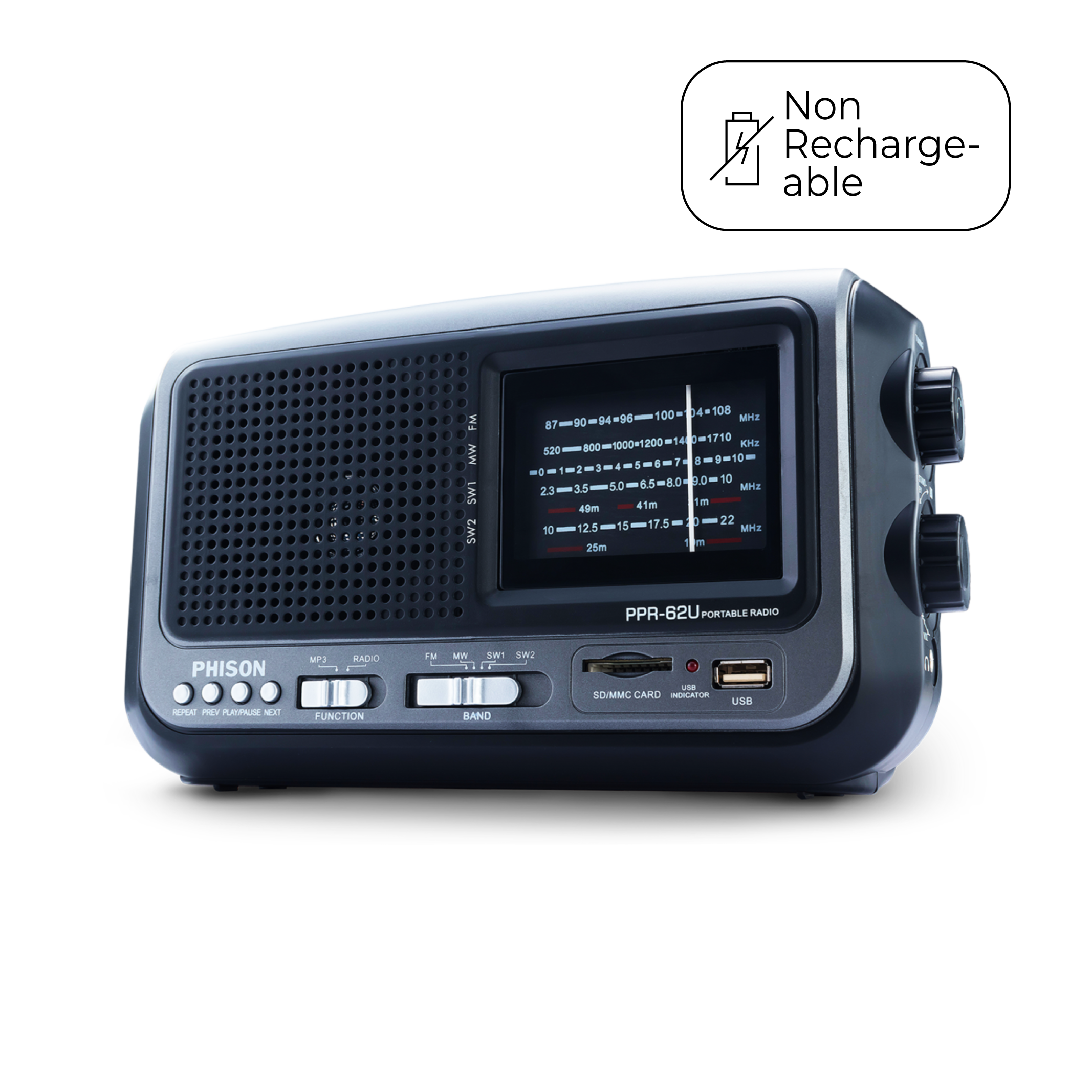 PHISON MALAYSIA | Corded & Battery Use Radio PPR-62U